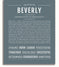 Beverly | Name Art Print – Name Stories
