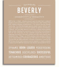 Beverly | Name Art Print – Name Stories