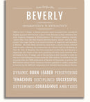 Beverly | Name Art Print – Name Stories