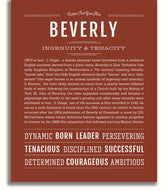 Beverly | Name Art Print – Name Stories
