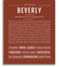 Beverly | Name Art Print – Name Stories