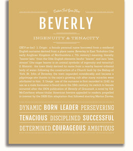 Beverly | Name Art Print – Name Stories