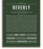 Beverly | Name Art Print – Name Stories