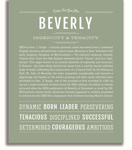 Beverly | Name Art Print – Name Stories