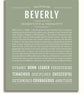 Beverly Personalized Name Meaning Art Prints – Name Stories