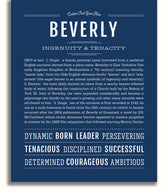 Beverly | Name Art Print – Name Stories