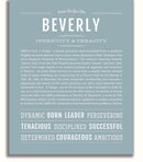 Beverly | Name Art Print – Name Stories