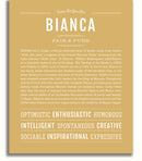 Bianca | Name Art Print – Name Stories
