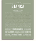 Bianca | Name Art Print – Name Stories