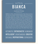 Bianca | Name Art Print – Name Stories