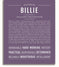 Billie Personalized Name Meaning Art Prints – Name Stories
