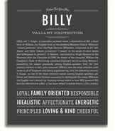 Billy | Name Art Print – Name Stories