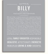 Billy | Name Art Print – Name Stories
