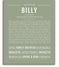 Billy | Name Art Print – Name Stories