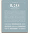 Bjorn | Name Art Print – Name Stories