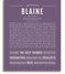 Blaine | Name Art Print – Name Stories