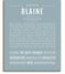Blaine | Name Art Print – Name Stories