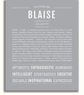 Blaise Personalized Name Meaning Art Prints – Name Stories