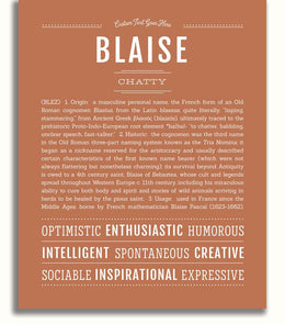 Blaise | Name Art Print – Name Stories