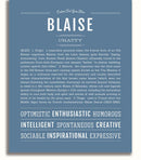 Blaise Personalized Name Meaning Art Prints – Name Stories
