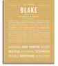 Blake (female) | Name Art Print – Name Stories