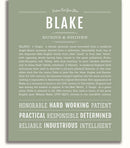 Blake (female) | Name Art Print – Name Stories