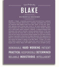 Blake (male) | Name Art Print – Name Stories
