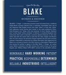Blake (male) | Name Art Print – Name Stories