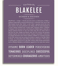 Blakelee | Name Art Print – Name Stories