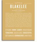 Blakelee | Name Art Print – Name Stories