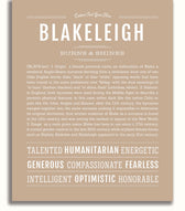 Blakeleigh | Name Art Print – Name Stories