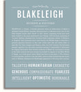 Blakeleigh | Name Art Print – Name Stories