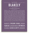 Blakely | Name Art Print – Name Stories