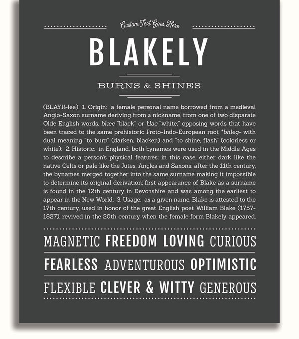 Blakely | Name Art Print – Name Stories