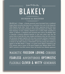 Blakely | Name Art Print – Name Stories