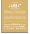 Blakely | Name Art Print – Name Stories