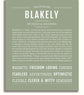 Blakely | Name Art Print – Name Stories