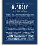 Blakely | Name Art Print – Name Stories