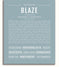 Blaze Personalized Name Meaning Art Prints – Name Stories