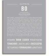Bo | Name Art Print – Name Stories