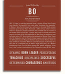 Bo Personalized Name Meaning Art Prints – Name Stories
