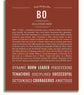 Bo Personalized Name Meaning Art Prints – Name Stories