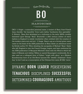 Bo | Name Art Print – Name Stories
