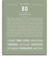 Bo | Name Art Print – Name Stories
