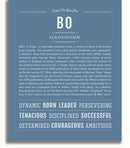 Bo Personalized Name Meaning Art Prints – Name Stories