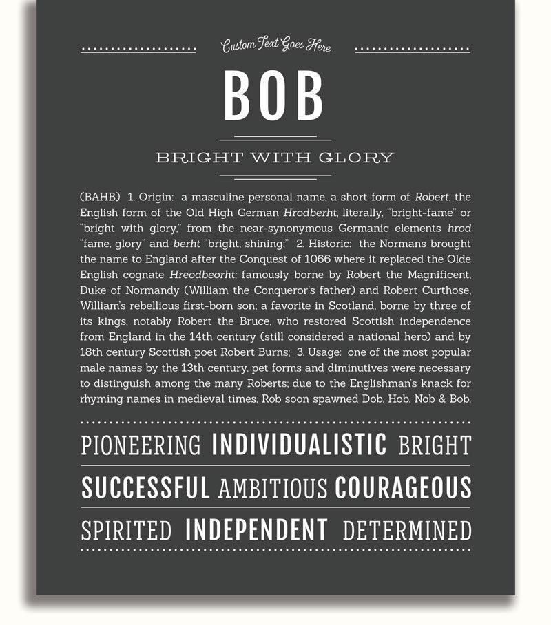 Bob | Name Art Print – Name Stories