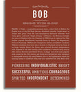 Bob Personalized Name Meaning Art Prints – Name Stories
