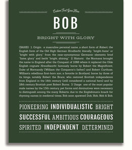 Bob | Name Art Print – Name Stories