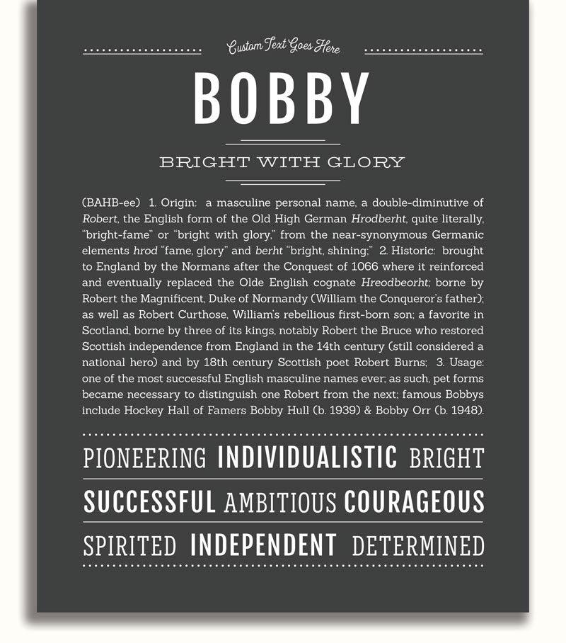 Bobby | Name Art Print – Name Stories