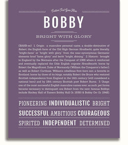 Bobby | Name Art Print – Name Stories